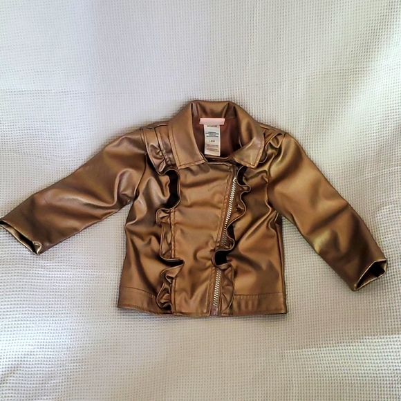 Little Lass | Jackets & Coats | Baby Girls Little Lass Gold Faux ...